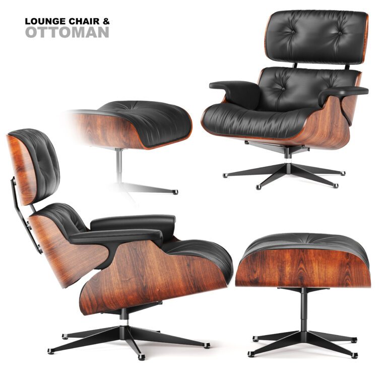 Eames lounge armchair and ottoman (361849) 3D model - Download 3D model ...