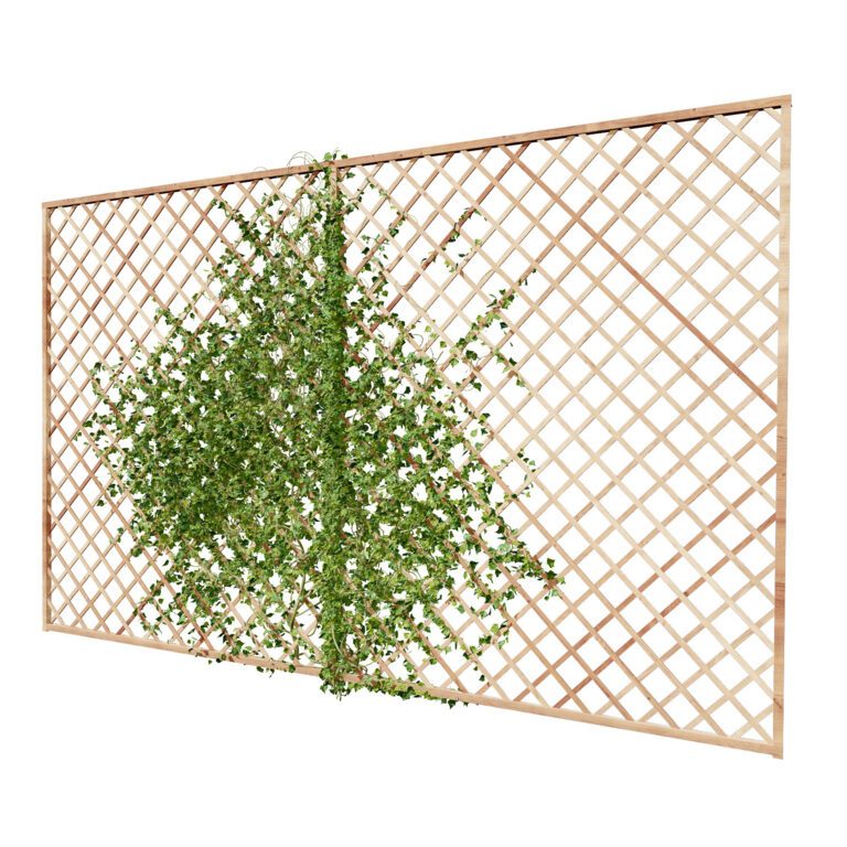 Wood Mesh Wall with Ivy Climber (362897) 3D model - Download 3D model ...