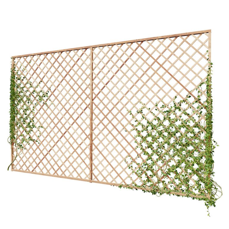Wood Mesh Wall with Ivy Climber (362897) 3D model - Download 3D model ...