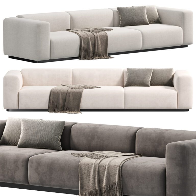 Soft Modular Sofa by Vitra (362999) 3D model - Download 3D model Soft ...