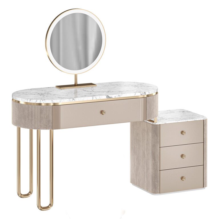 Oboval Makeup Vanity Table (363374) 3D model - Download 3D model Oboval ...