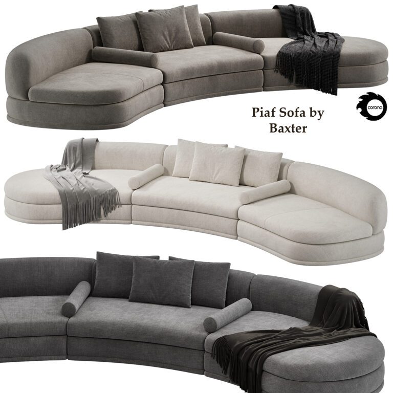 Piaf Sofa by Baxter (363467) 3D model - Download 3D model Piaf Sofa by ...
