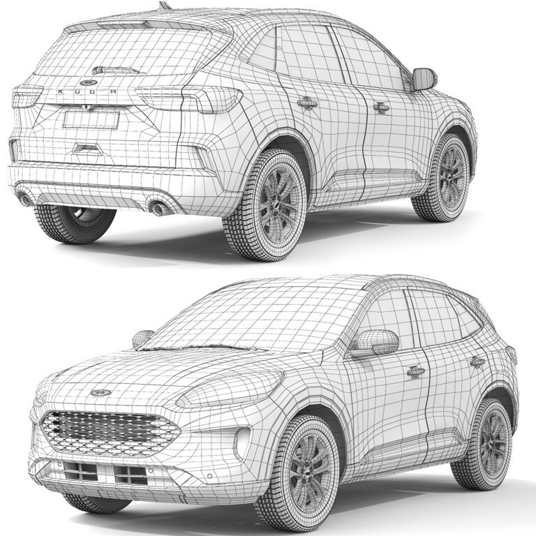 Ford Kuga 2020 car (363500) 3D model - Download 3D model Ford Kuga 2020 ...
