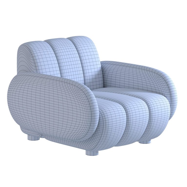 Jonathan Adler Brigitte club armchair (364734) 3D model - Download 3D ...