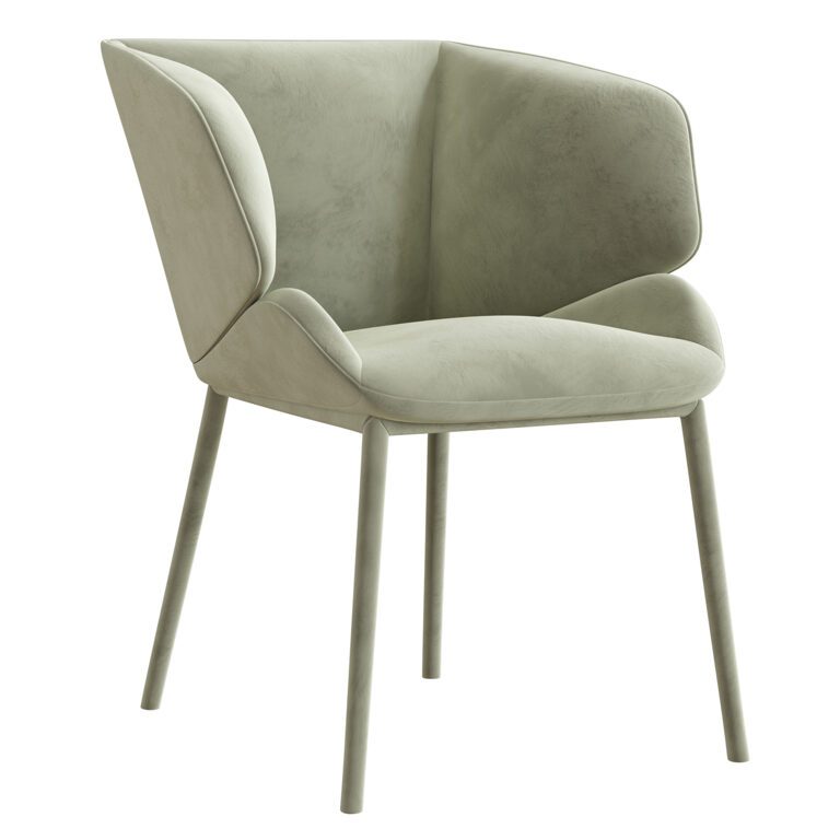 Natuzzi italia rose dining chair (365244) 3D model - Download 3D model ...