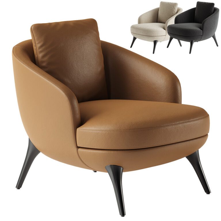 Raphael Armchair by Minotti (365783) 3D model - Download 3D model ...