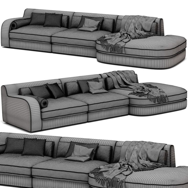 BOLD Sectional Sofa By Linteloo (367951) 3D model - Download 3D model ...