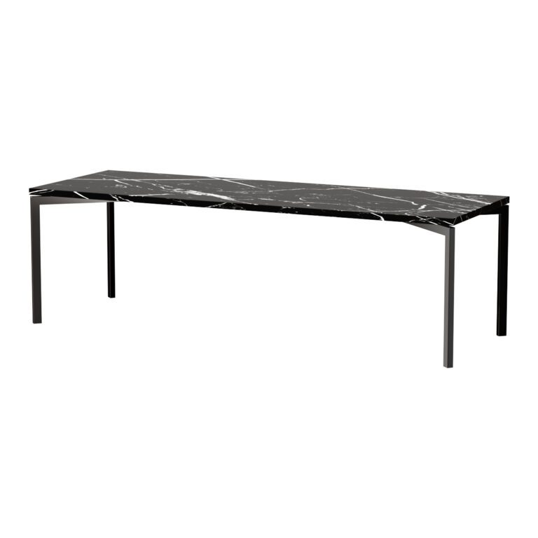 EJ66 5166 Coffee Table - Brushed Steel/Black Marquina (368071) 3D model ...