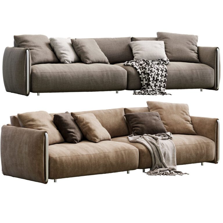 Flexform Edmond Sofa (368112) 3D model - Download 3D model Flexform ...
