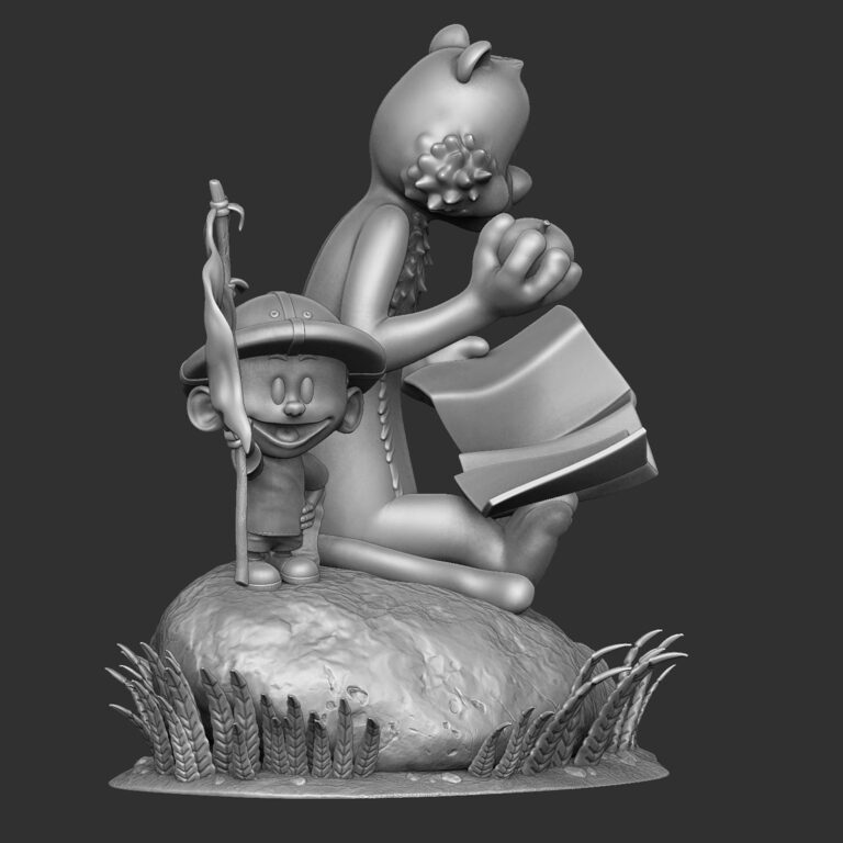 Calvin and Hobbes with a treasure map. For 3D printing, STL (368145) 3D ...