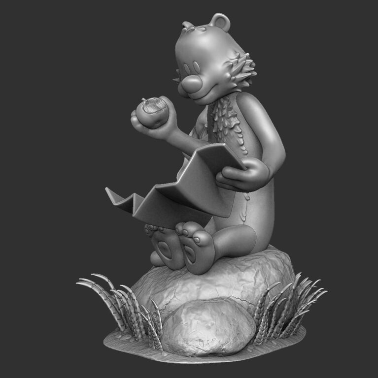 Calvin and Hobbes with a treasure map. For 3D printing, STL (368145) 3D ...