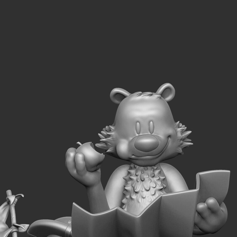 Calvin and Hobbes with a treasure map. For 3D printing, STL (368145) 3D ...