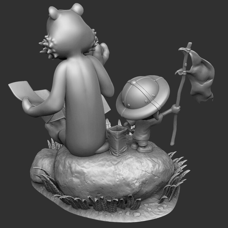 Calvin and Hobbes with a treasure map. For 3D printing, STL (368145) 3D ...