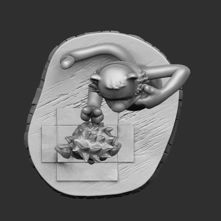 Calvin and Hobbes pose for a photo. For 3D printing, STL (368146) 3D ...