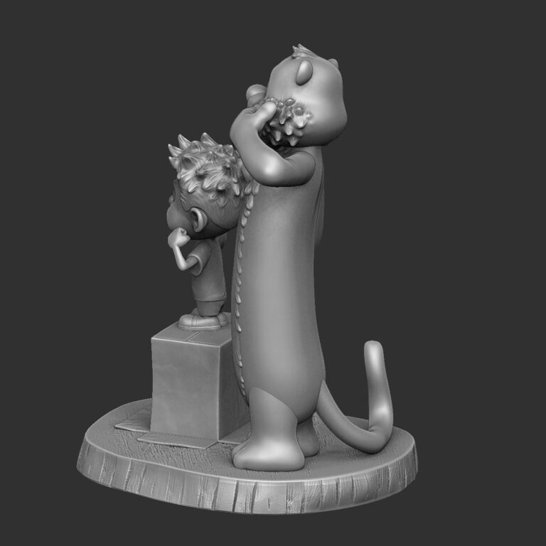 Calvin and Hobbes pose for a photo. For 3D printing, STL (368146) 3D ...