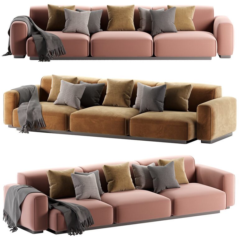 Angie 3 Seater Sofa (368257) 3D model - Download 3D model Angie 3 ...