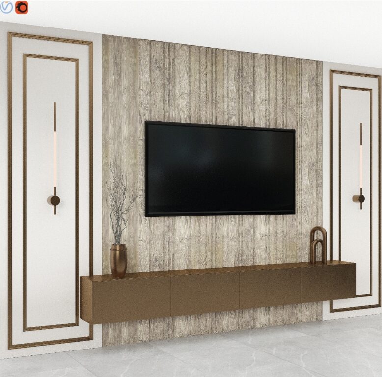 Tv wall 04 (368457) 3D model - Download 3D model Tv wall 04 (368457 ...