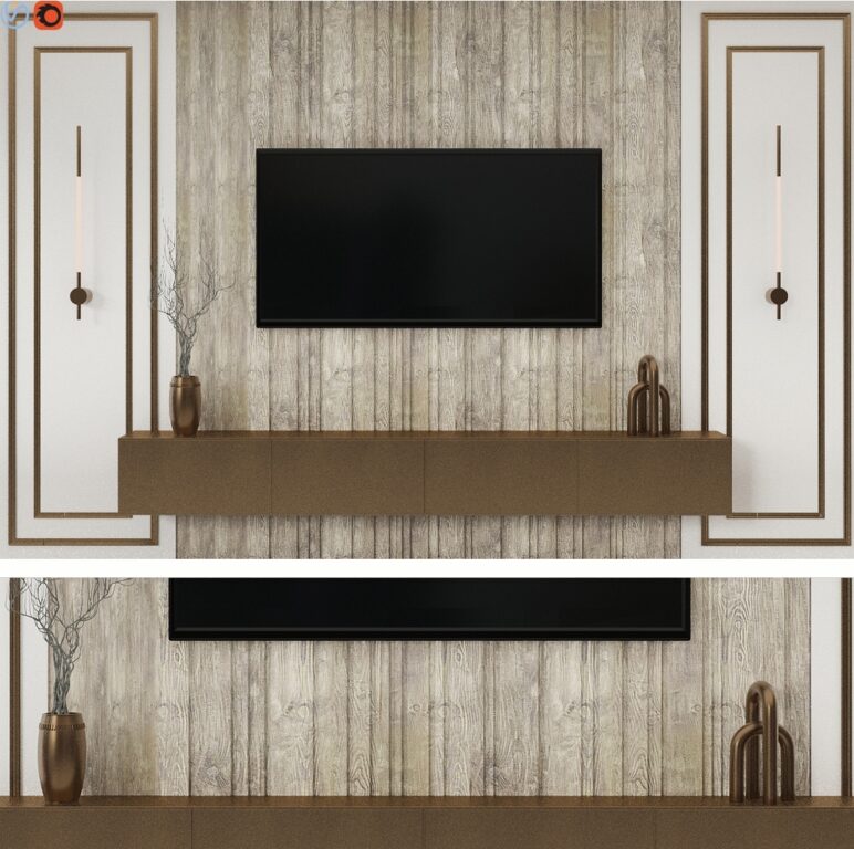 Tv wall 04 (368457) 3D model - Download 3D model Tv wall 04 (368457 ...