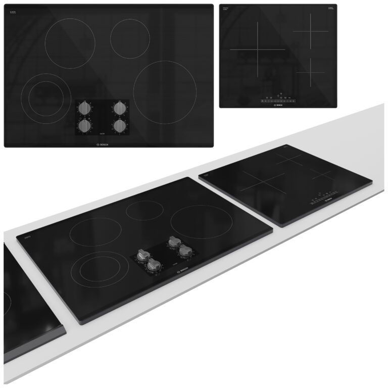 Bosch Induction Electric Hob Set01 (368669) 3D model - Download 3D ...