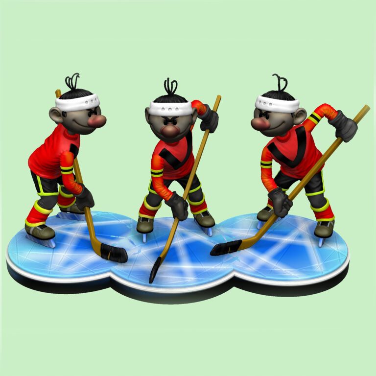 Hockey player from the 1964 cartoon "Puck! Puck!" Model for 3D printing ...
