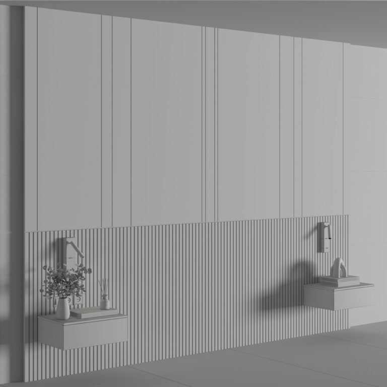 Bedroom Wall Composition 02 (369122) 3D model - Download 3D model ...