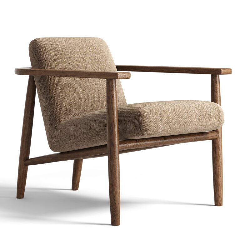 Ava armchair in Performance Alcala Fawn (370146) 3D model - Download 3D ...