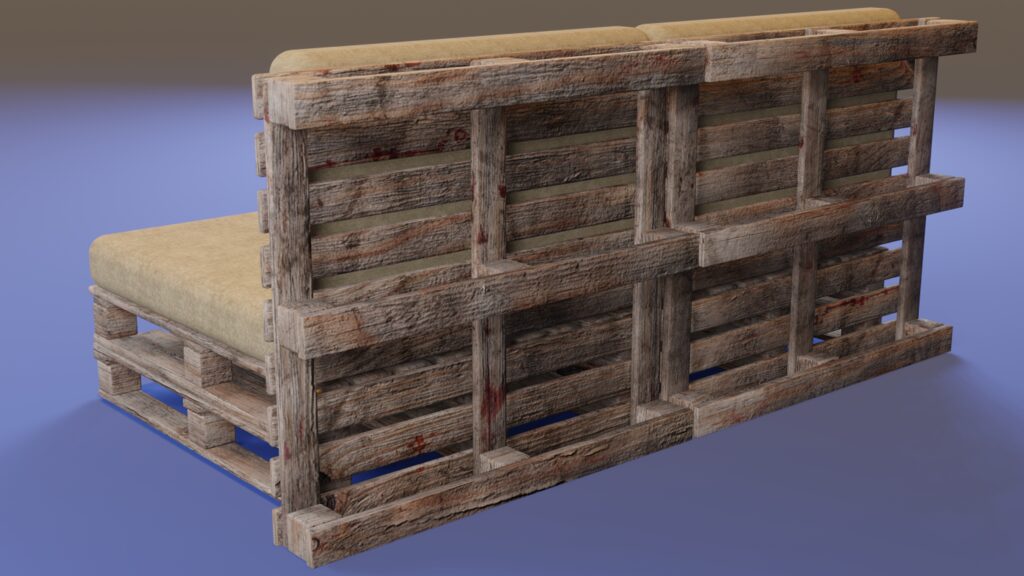 Sofa from pallets (370508) 3D model - Download 3D model Sofa from ...