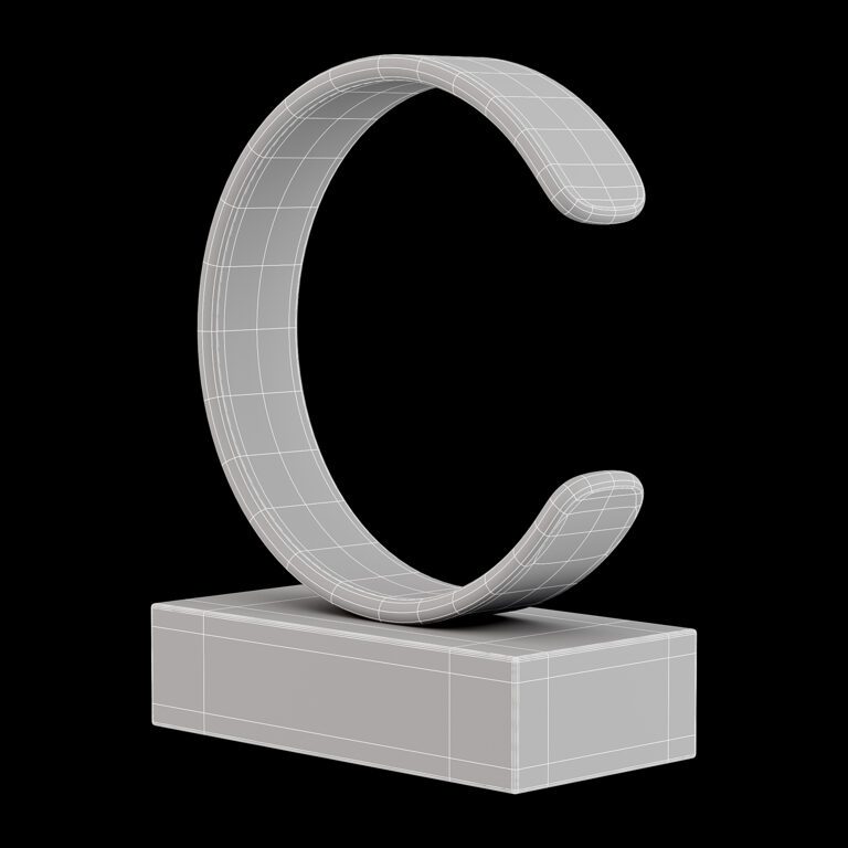 C Curve LED Lamp (371342) 3D model - Download 3D model C Curve LED Lamp ...