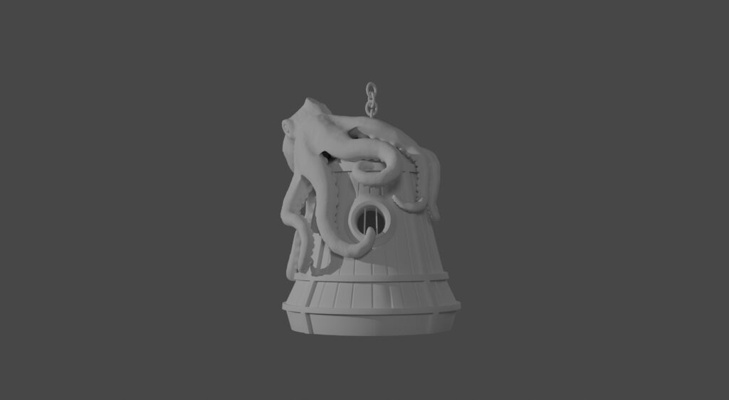 Octopus on an underwater bell (371373) 3D model - Download 3D model ...