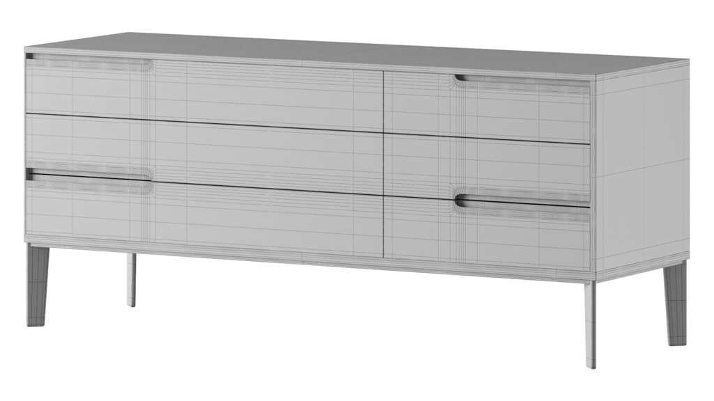 Natuzzi Italia MONDRIAN chest of drawers (371743) 3D model - Download ...