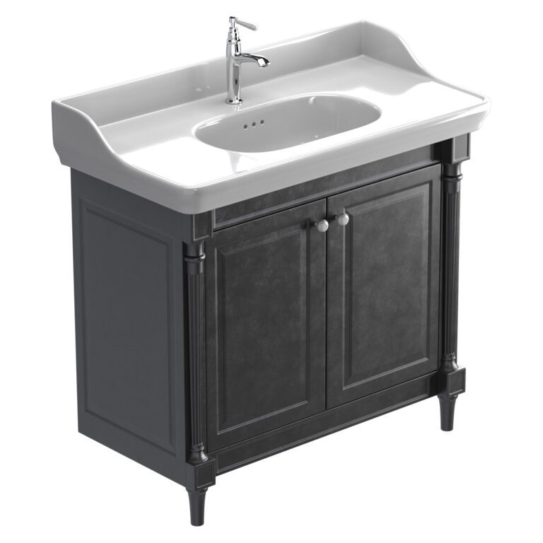 Cabinets with basin mixer without waste Jacob Delafon CLÉO (372149) 3D ...