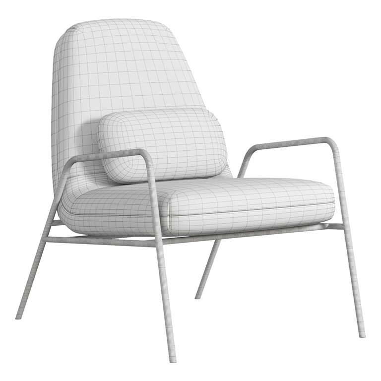 NOLA LOUNGE CHAIR by Softline (373001) 3D model - Download 3D model ...