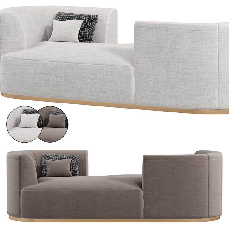 Four Hands Deandra Tete A bench By Home scapes (373097) 3D model ...