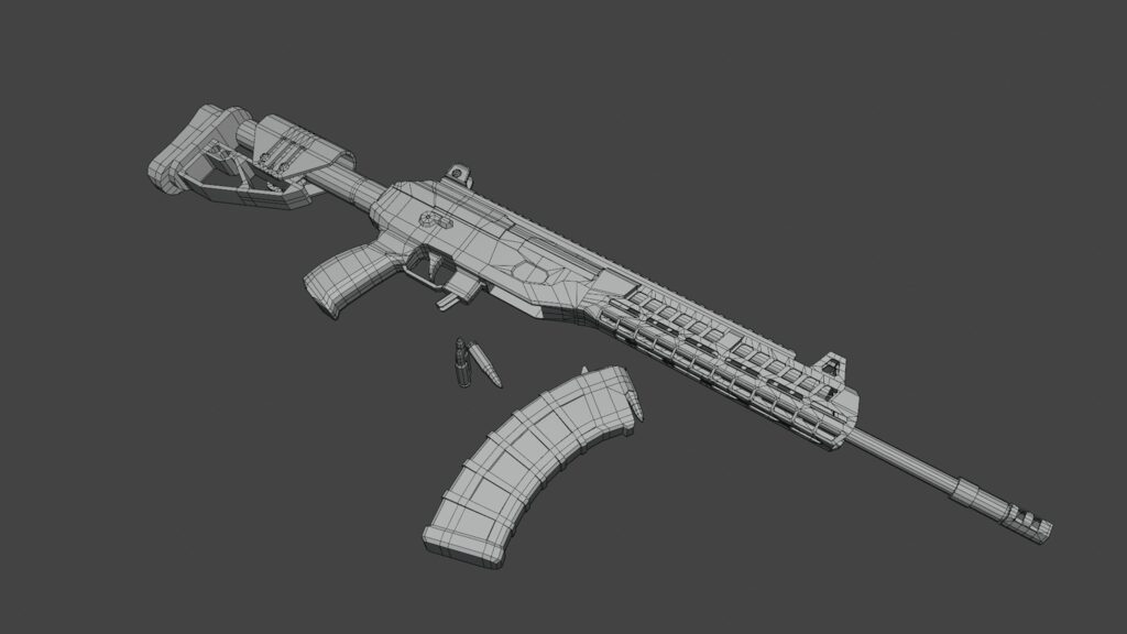 IWI Galil Ace low-poly (373446) 3D model - Download 3D model IWI Galil ...