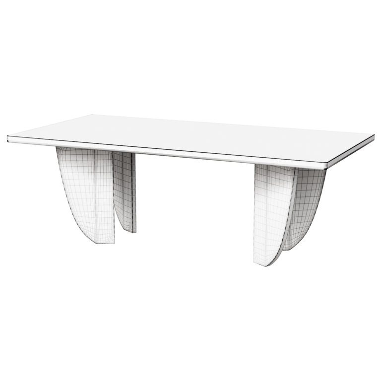 DUNN RECTANGULAR BLACK ASH WOOD Dining table 84" (373672) 3D model ...