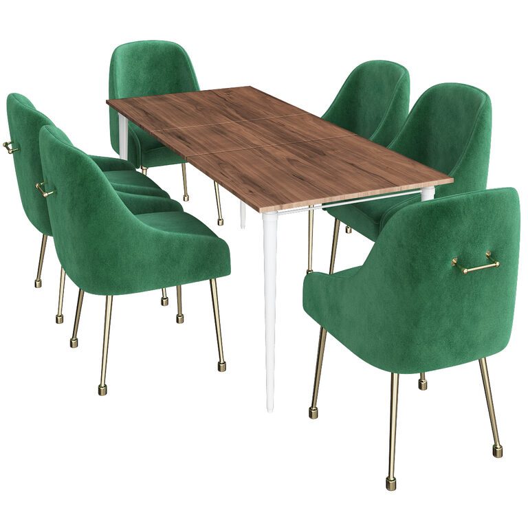 Velvet Elowen Table and chair (37455) 3D model - Download 3D model ...