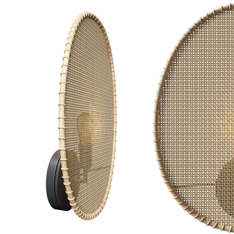 Rattan Wall Lamp (374716) 3D model - Download 3D model Rattan Wall Lamp ...