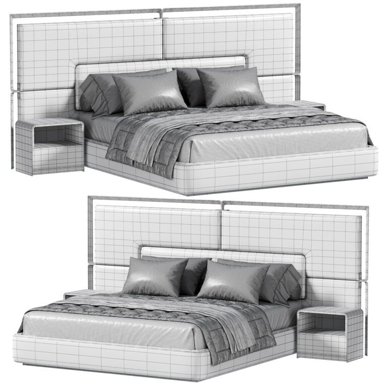 GRACE BIG bed by rugiano (374798) 3D model - Download 3D model GRACE ...