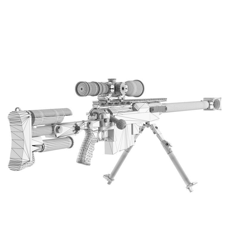 Sniper Rifle PGM Hecate (374876) 3D model - Download 3D model Sniper ...