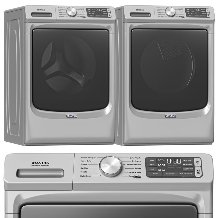 Maytag Washing Machine And Dryer- MHW6630HC - MED6630HC (374922) 3D ...