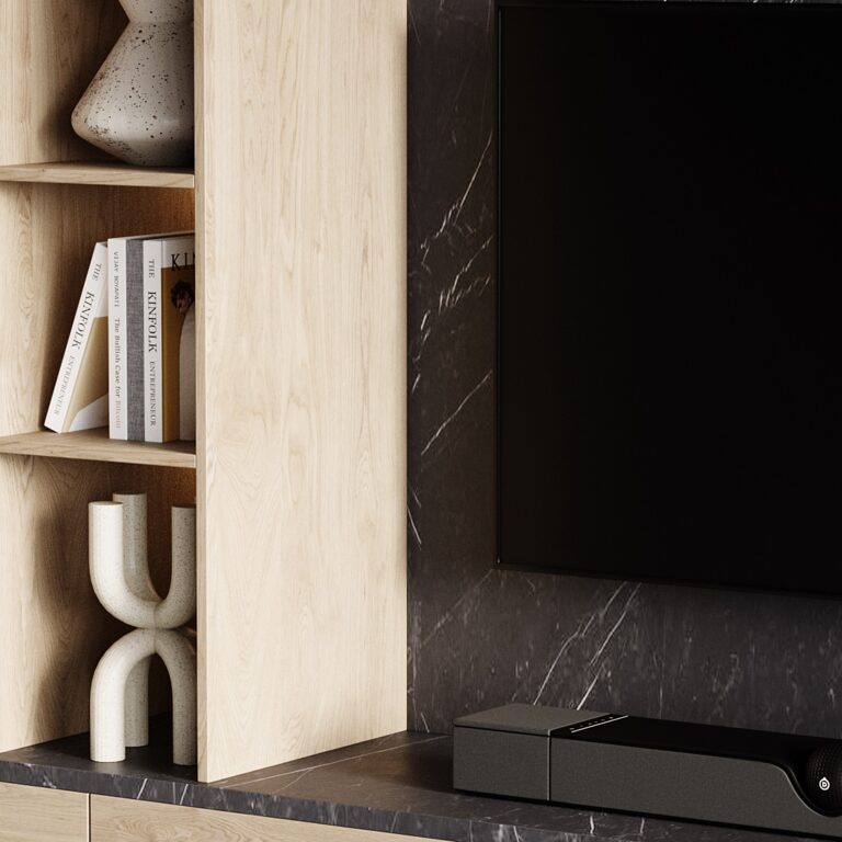 TV wall set 036 (375952) 3D model - Download 3D model TV wall set 036 ...
