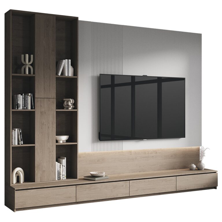 TV wall set 046 (375968) 3D model - Download 3D model TV wall set 046 ...