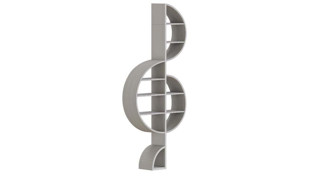Musical Note Bookshelf (375989) 3D model - Download 3D model Musical ...