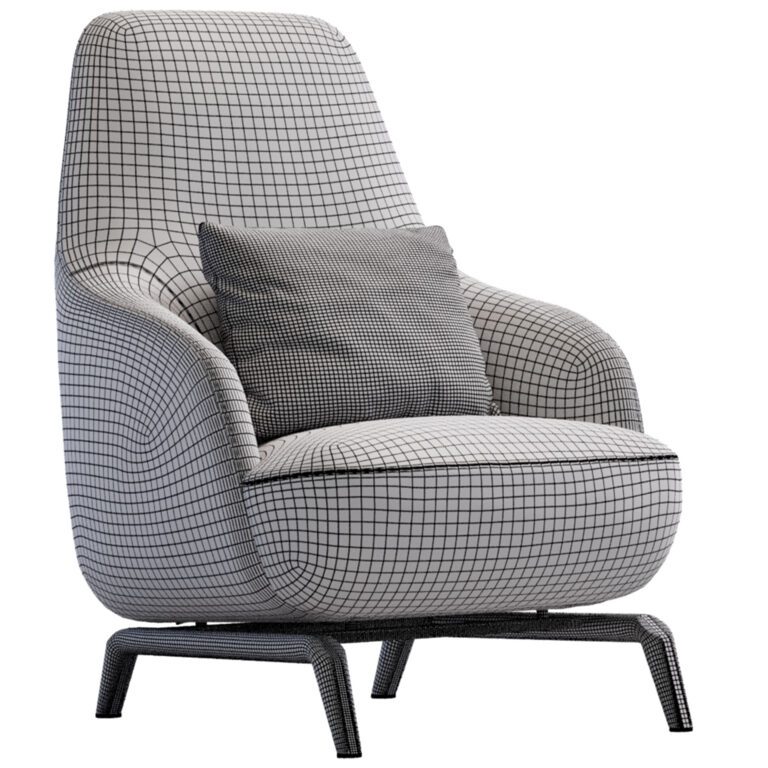 Armchair Janet By Giorgetti (376470) 3D model - Download 3D model ...