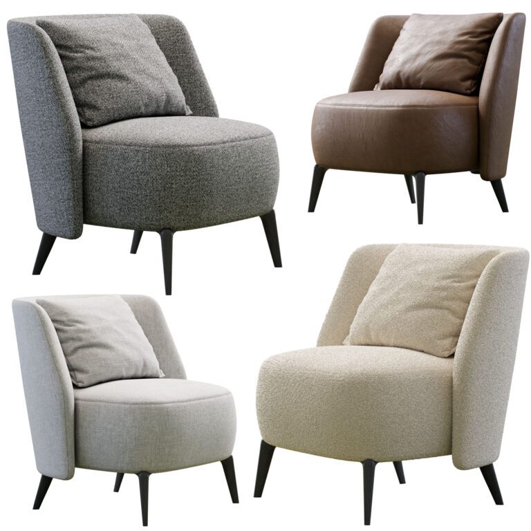 Poliform Sunday Armchair (376573) 3D model - Download 3D model Poliform ...