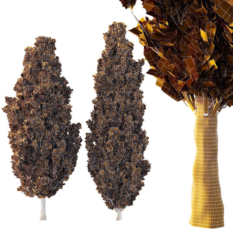 Italian Cypress Tree 17 (376895) 3D model - Download 3D model Italian ...