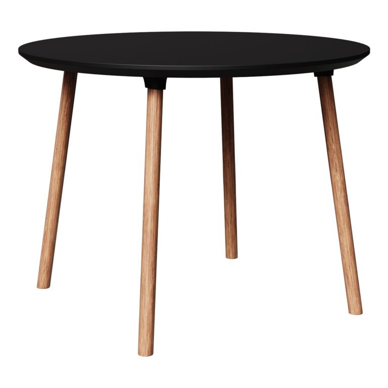 Morton Dining Table 100 cm Melamine Black (376922) 3D model - Download ...
