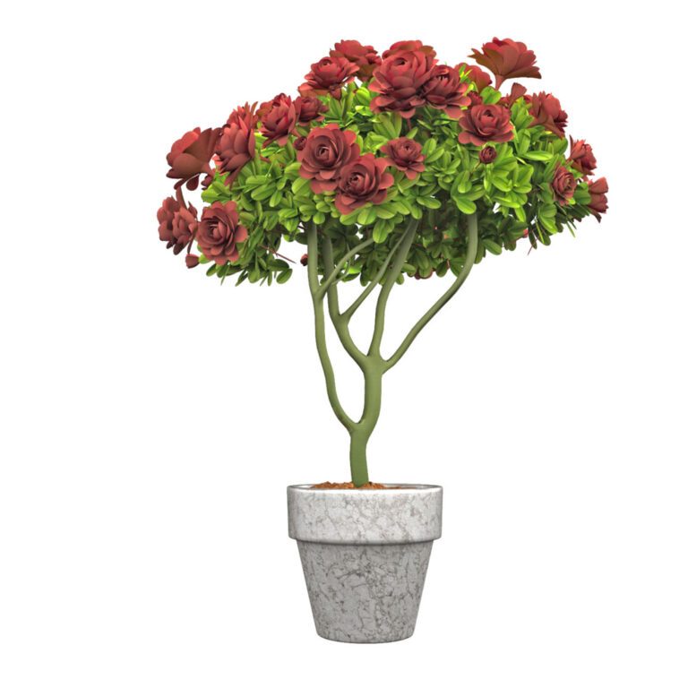 Flowers in pot (377521) 3D model - Download 3D model Flowers in pot ...