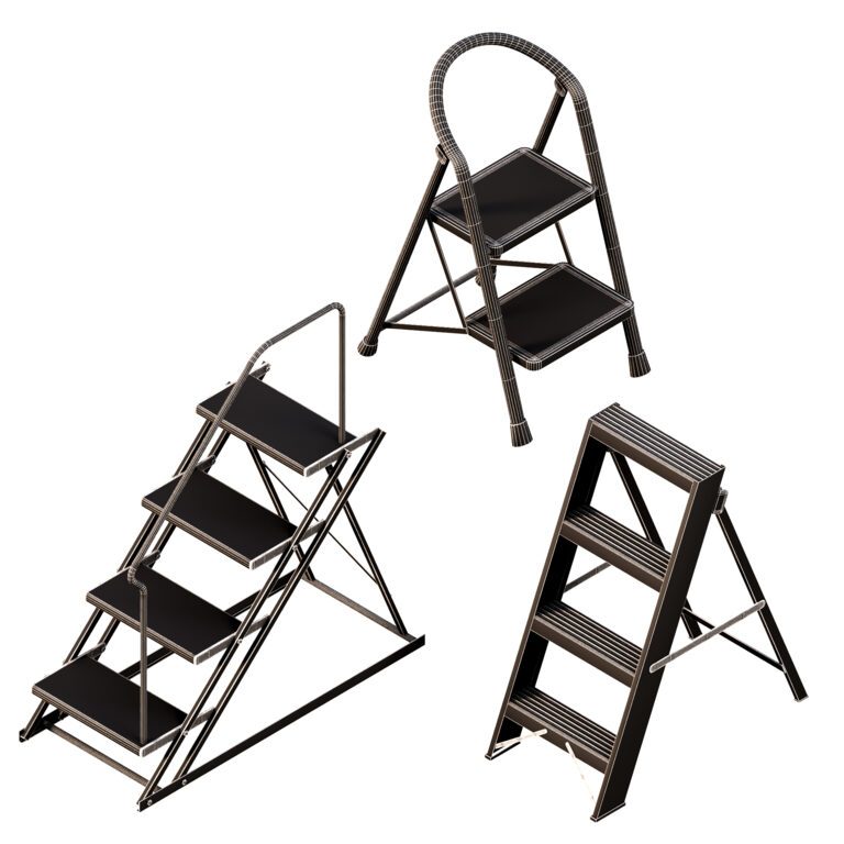 Download Exterior Stairs 3D Models - Straight, Spiral, Radius, Classic ...