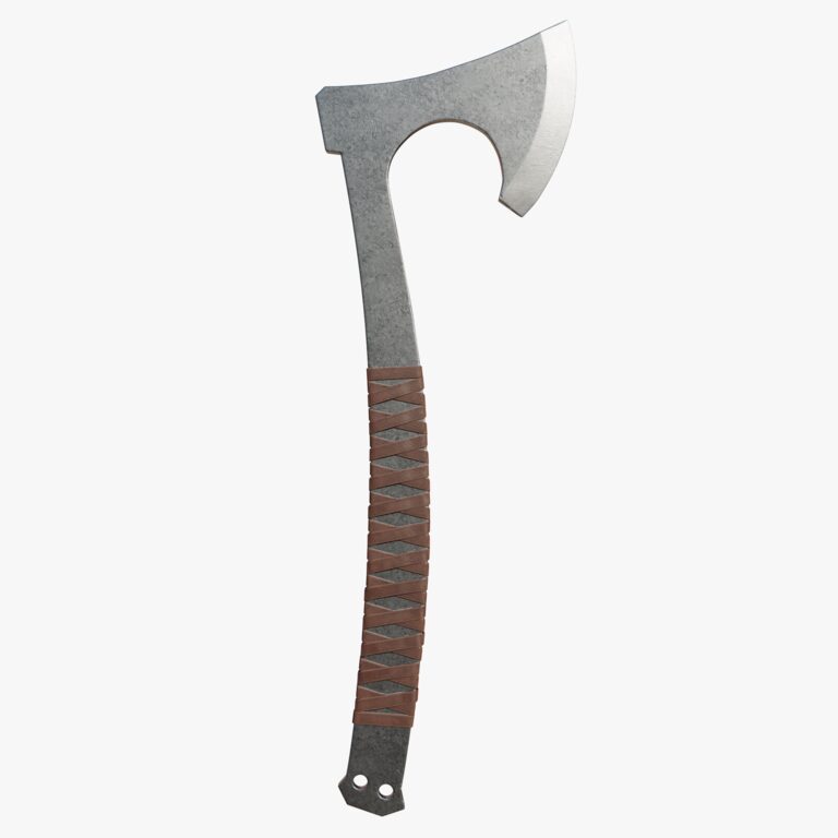 Steel axe with leather wrapping (377918) 3D model - Download 3D model ...